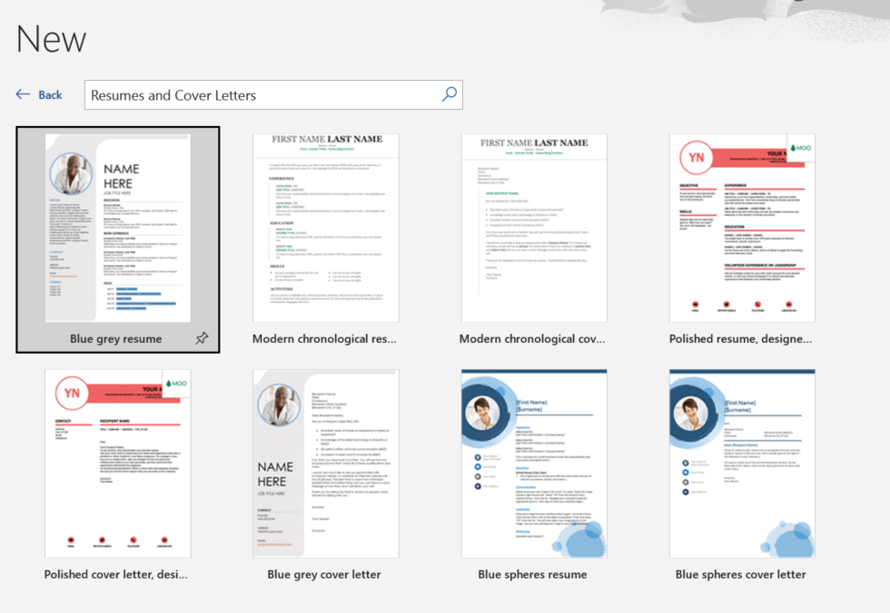 Building a Resume in MS-Word