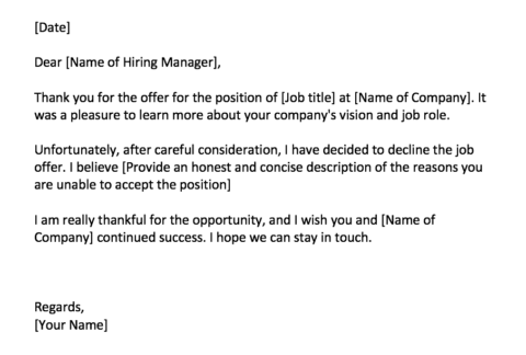 How To Decline a Job Offer Gracefully (With Examples)