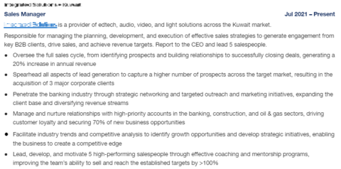 Creating an effective LinkedIn experience section